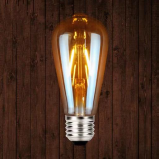 Led 4W E27 ST64 Warm White Light Bulb - Brite Lighting