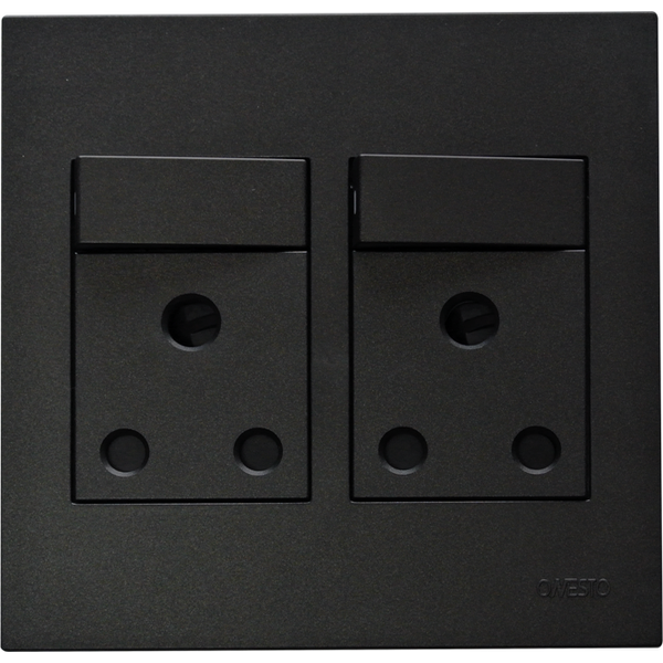 Double Switch Socket Outlet 4x4 Black For Sale | Brite Lighting ...