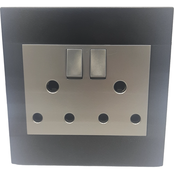 Redisson Double Wall Plug 4x4 2x16A S/G - Brite Lighting