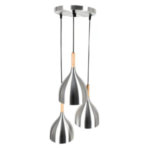 Pendant 3 Lamp Silver - Brite Lighting