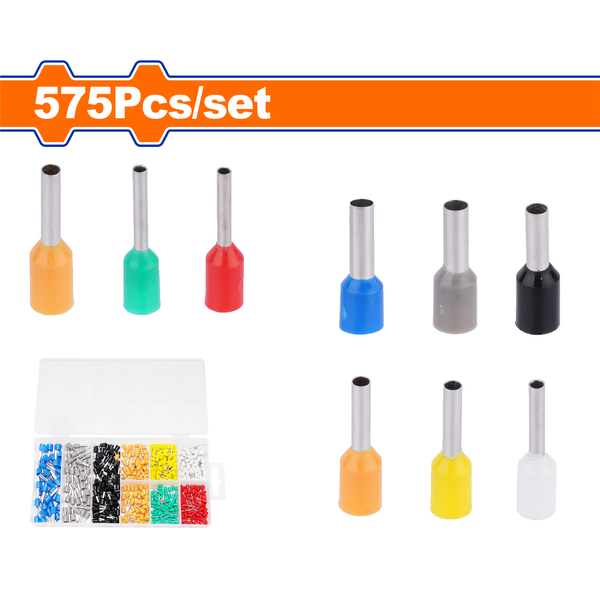 Ingco Terminal Tubular Set 575Pcs For Sale | Brite Lighting & Electrical
