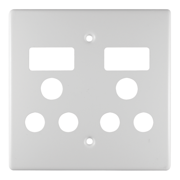 Crabtree Double Plug Cover 4X4 White - Brite Lighting