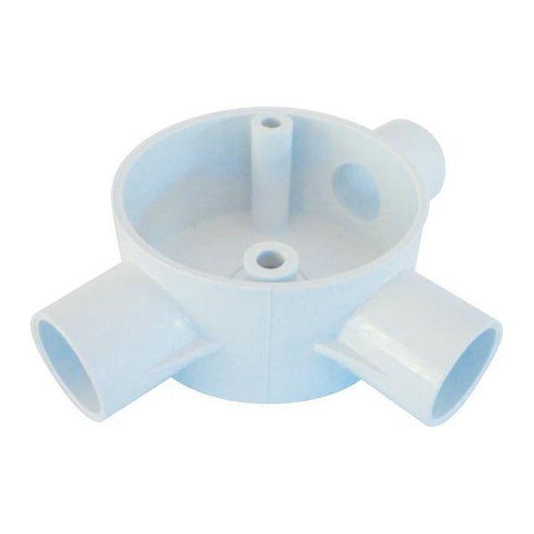 3 Way 25mm PVC Conduit Round Box For Sale | Brite Lighting & Electrical