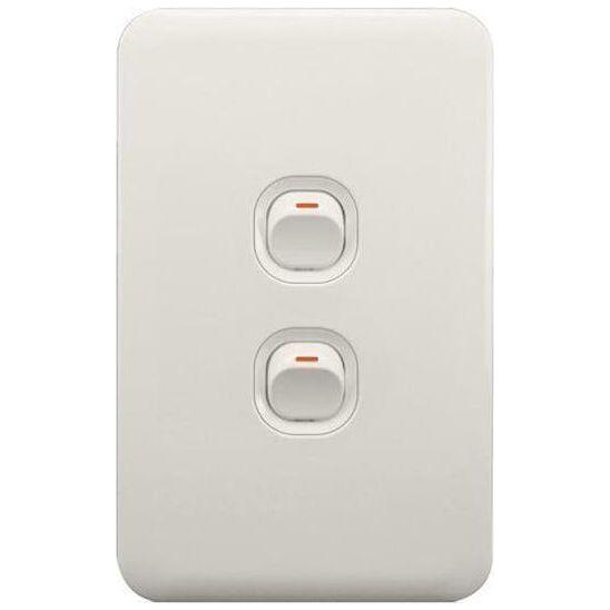 Lear 2 Lever Light Switch White For Sale | Brite Lighting & Electrical