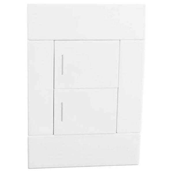 Veti 2 2 Lever Light Switch White | Brite Lighting & Electrical