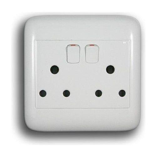 Onesto Double Plug 4X4 White | Brite Lighting & Electrical
