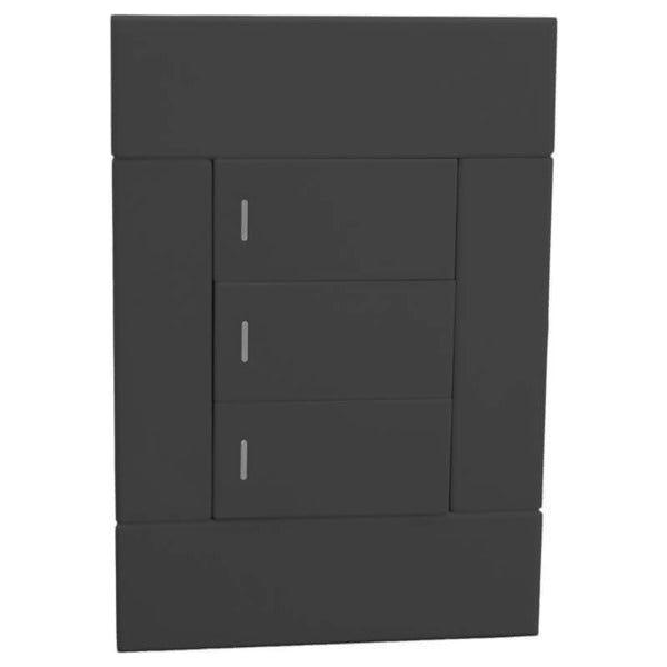 Veti 2 3 Lever 2 Way Light Switch Black - Brite Lighting